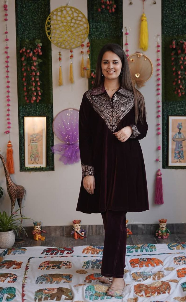 Celestial Velvet Co-ord Set – Durvaa